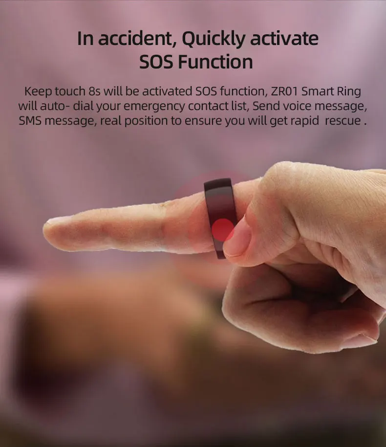 Amovan Smart Health Ring - Monitors Sleep & Heart Rate