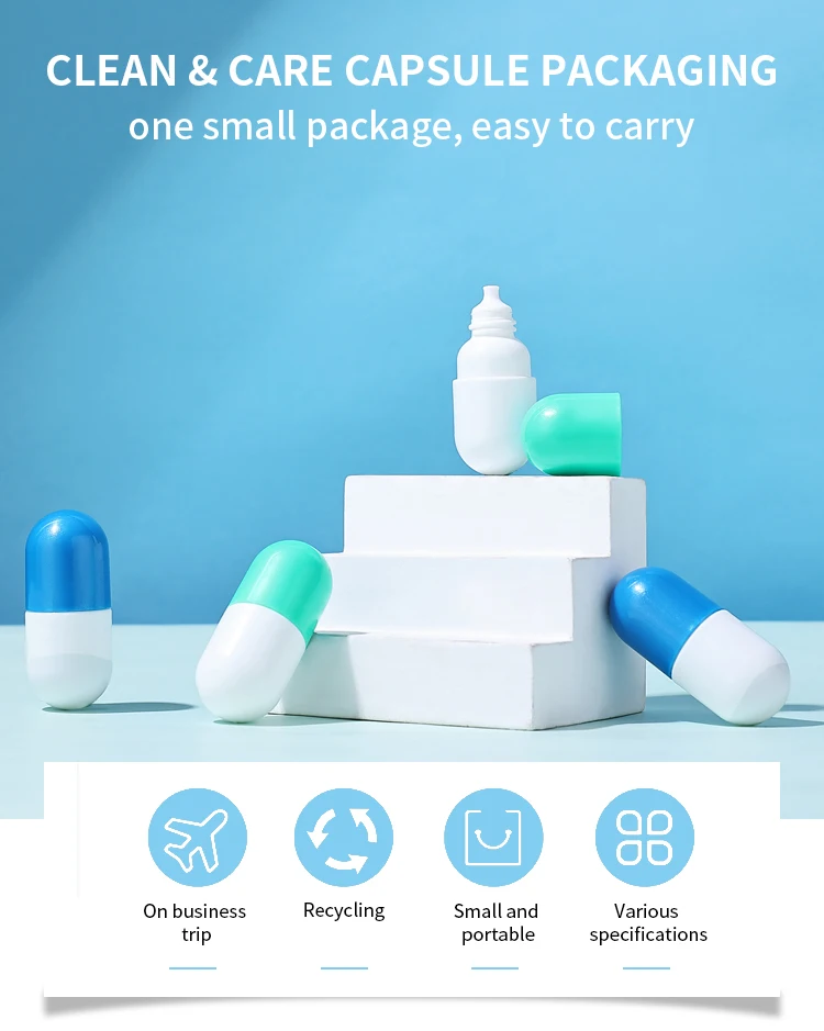 Unique Design Small Mini Sample Capsule Pill Essence Bottle Cosmetic ...