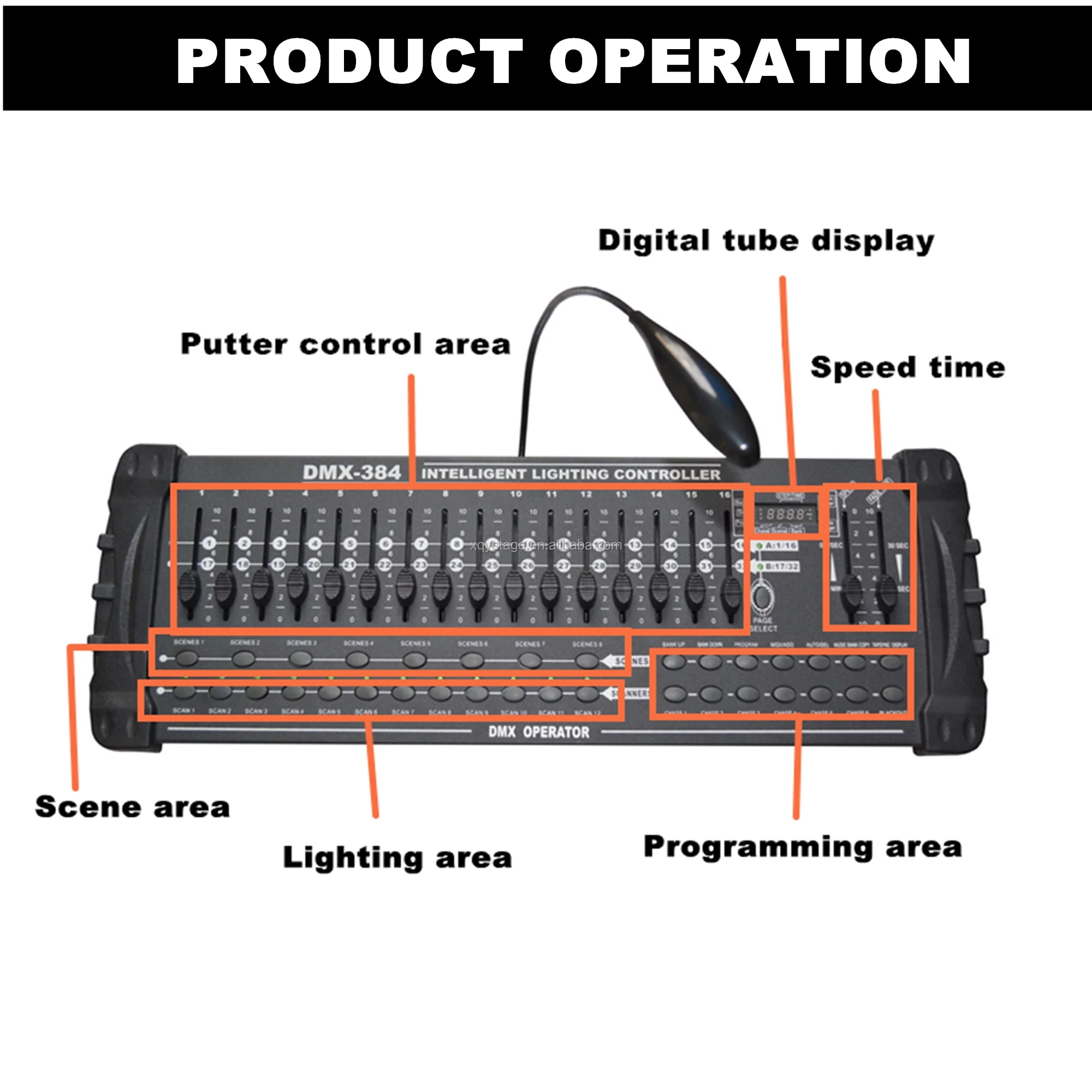 384 Channels Dicso Light Dimmer Dmx Operator 384 Intelligent Lighting Controller - Buy Dmx ...