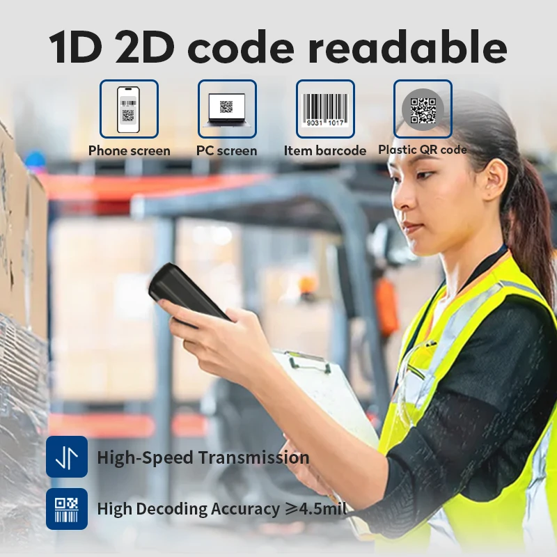 JR S-8103 Ruggedized Wireless Barcode Scanner with 2.2-inch Display ...