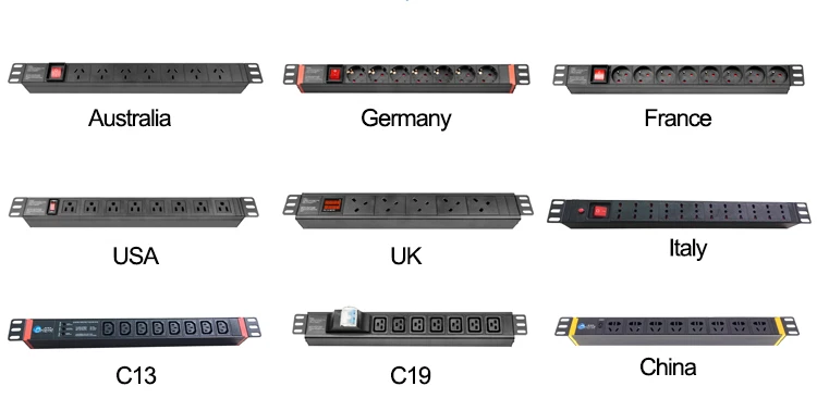 High Quality Meter Display 7.5kw Single Phase Power PDU