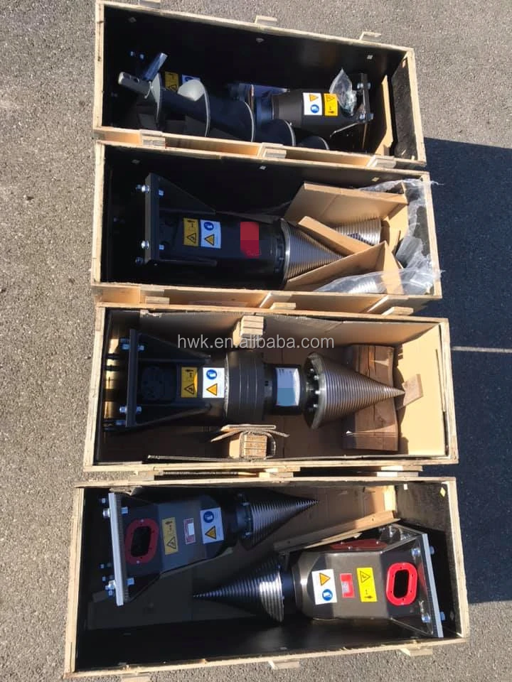 Factory Customized Hydraulic Screw Cone Log Splitter For Excavator Skid ...