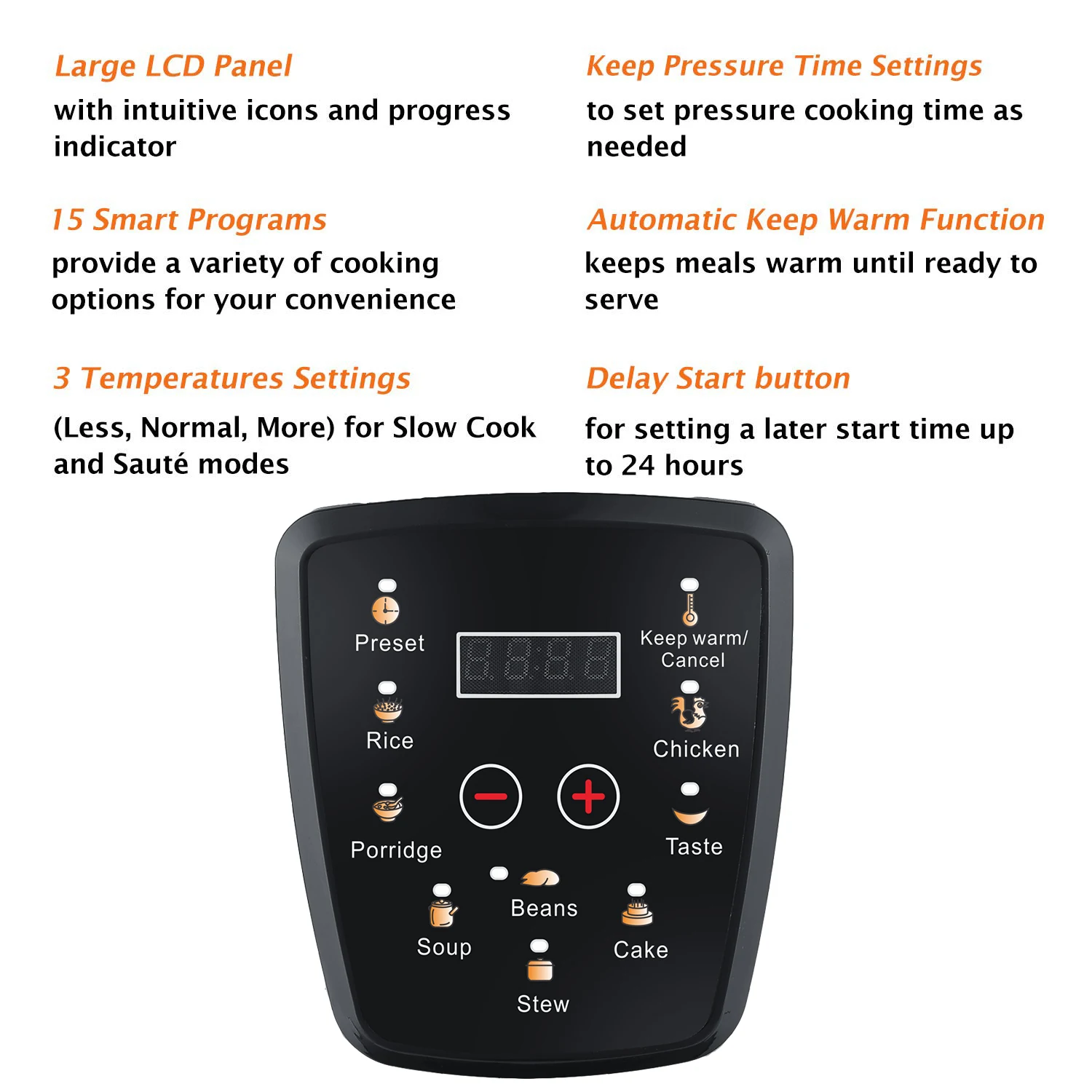 4l Multi-functional Electric Pressure Cooker With Led Display And ...