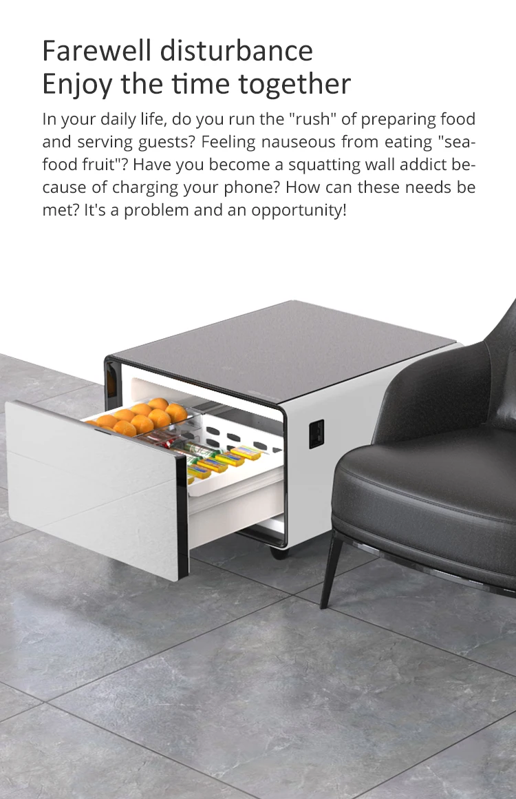 Modern Mini Side Table Home Furniture Smart Coffee Table Fridge With ...