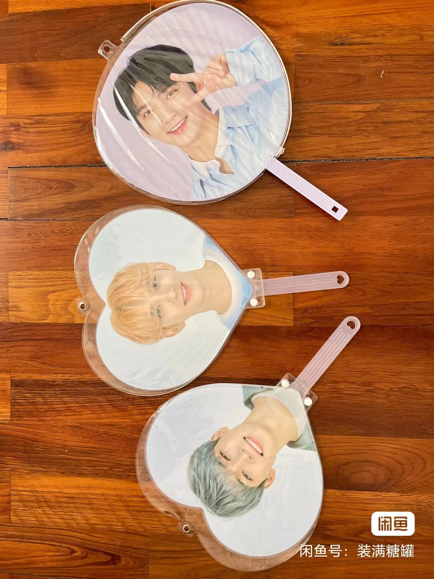 Custom New Plastic Pvc Heart Shape Picket Kpop Mini Fans And Cute Hand ...