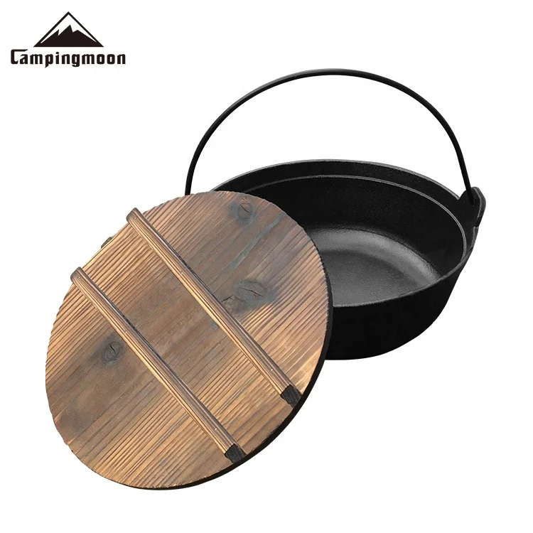 Campfire Cookware Hanging Pot Camping Grill Outdoor Cooking Pot Cast ...