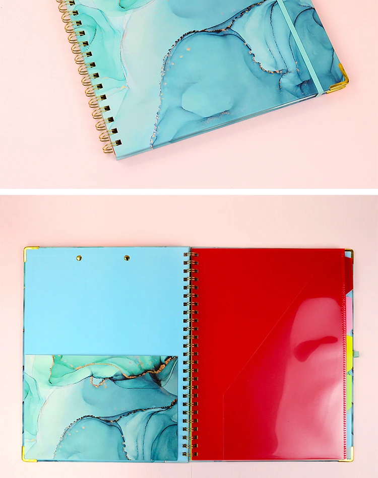 Custom Logo Spiral File Folder With Refillable Notepad Business Student ...