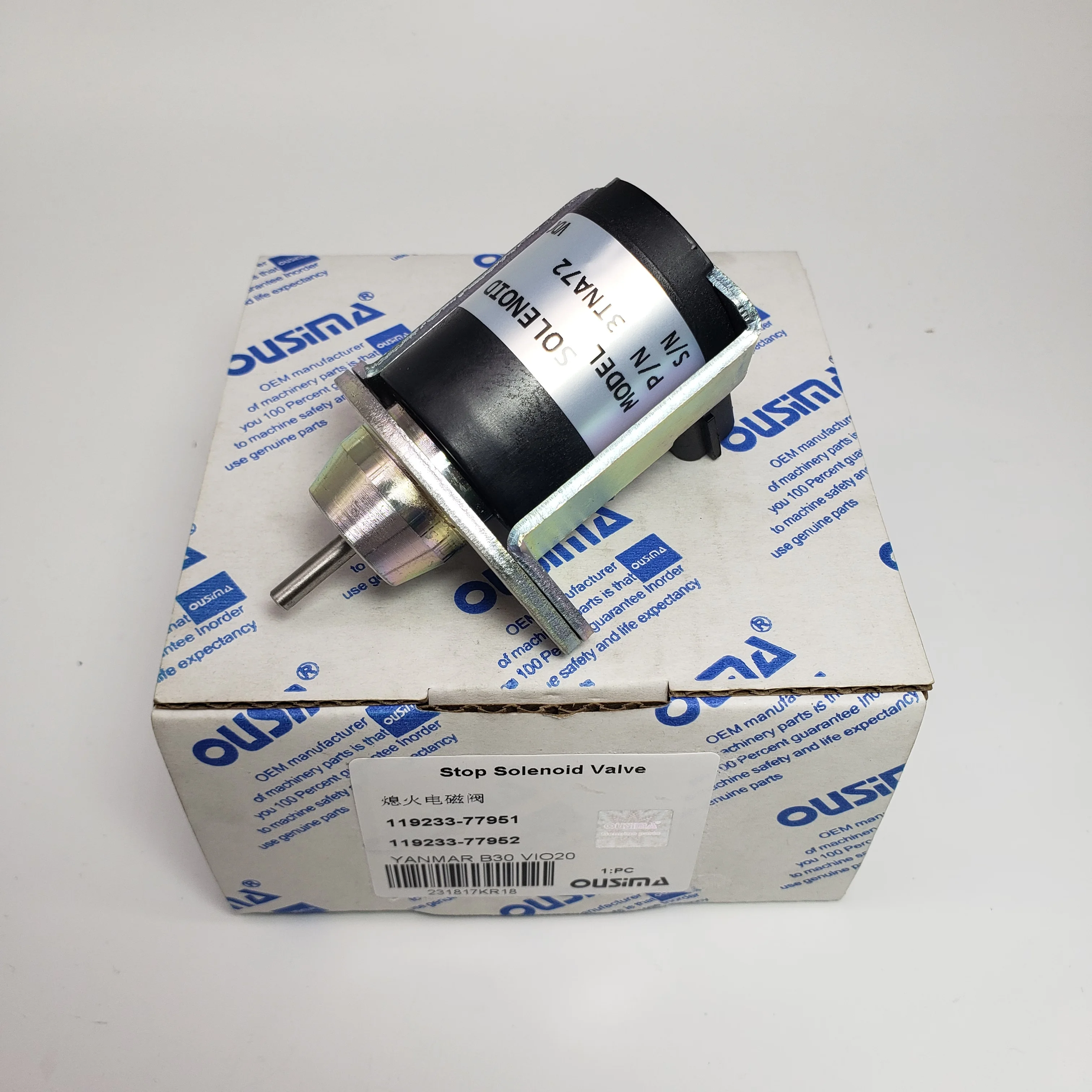 YANMAR B30 VIO20 Fuel Shut off Stop Solenoid Valve 119233-77951 119233 ...