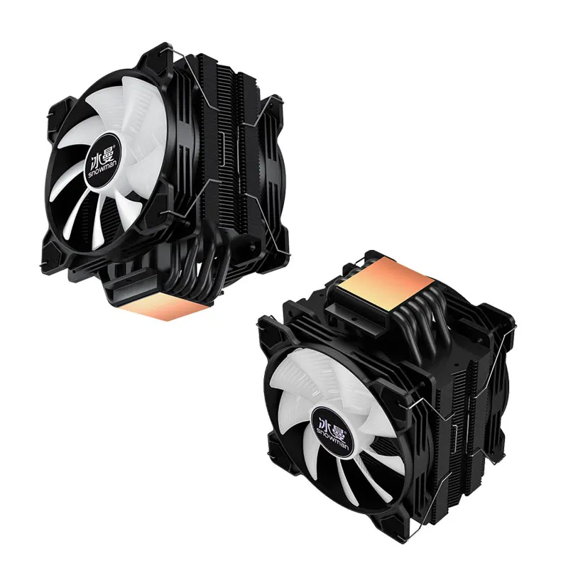 Snowman Bm6000 Dual Fan Cpu Cooler - Quiet,Non-rgb,6 Heatpipe,Pwm ...