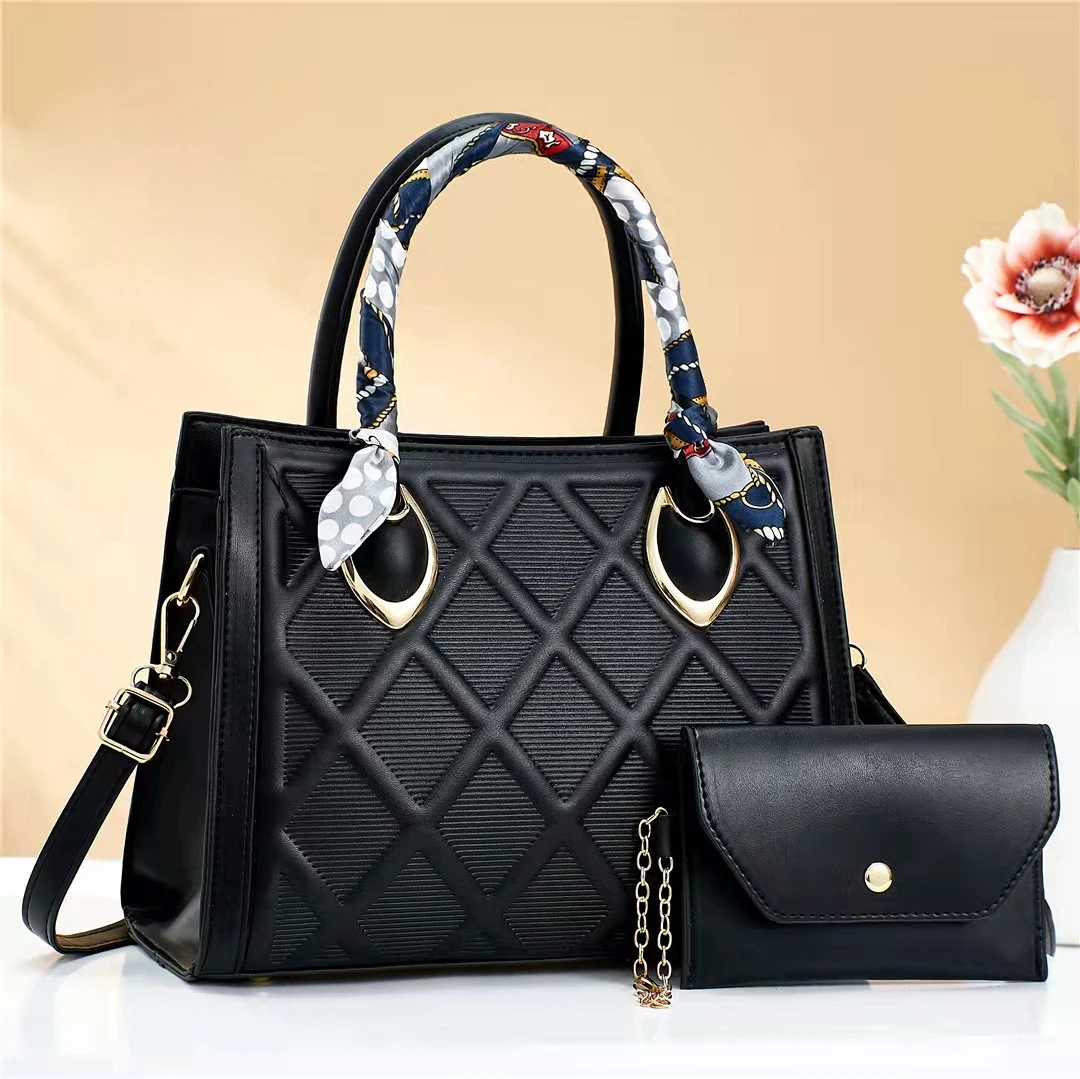 Luxury Advanced Diagram Strip Shapetwo -piece Bag Set Pu Material ...