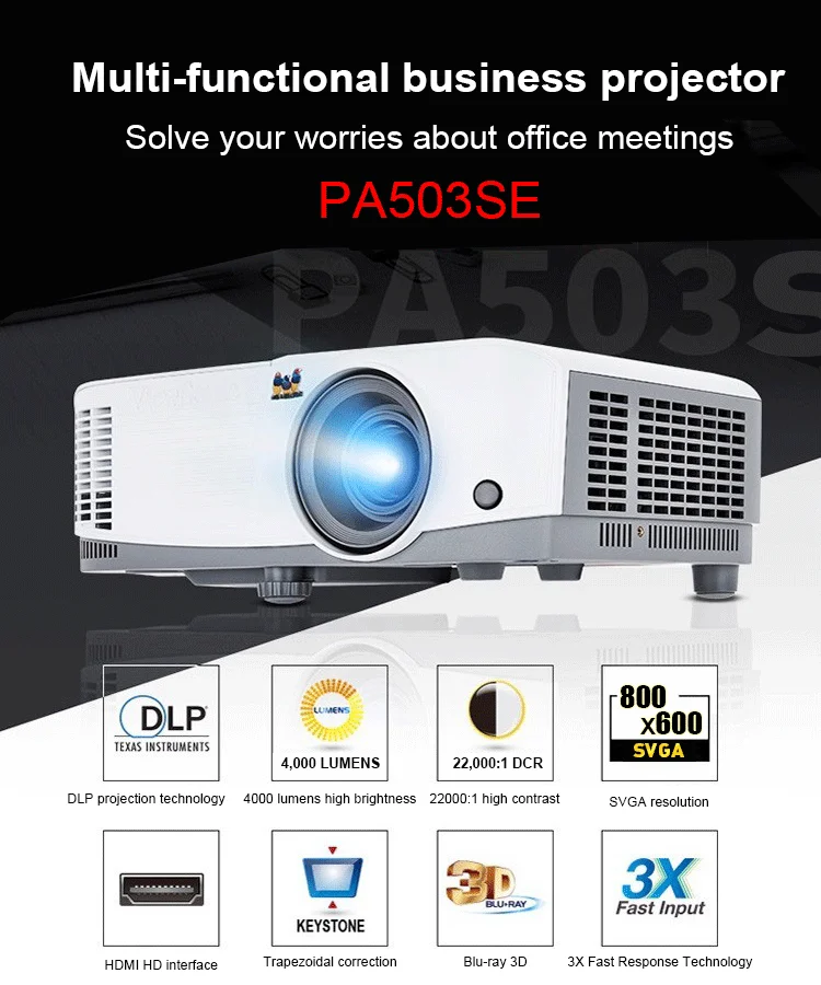 Viewsonic PA503SE - Portable High-Brightness 3D Projector