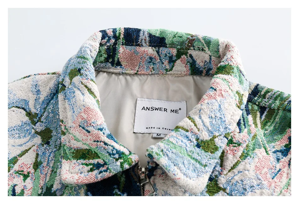 2023 Designer Floral Jacquard Tapestry Jacket Custom Vintage Casual ...