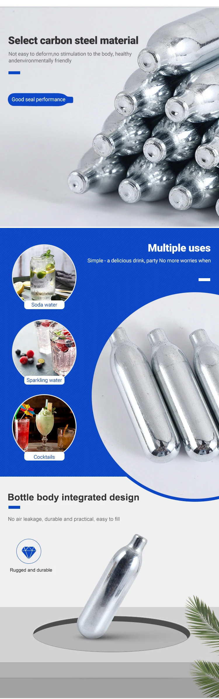 Life Jacket Refill Sparkling Water Carbon Steel 8g Co2 Cartridge 8g Co2 ...