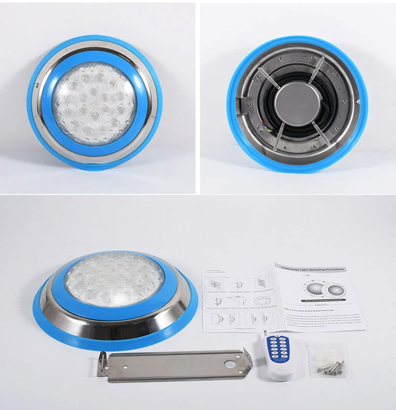 18W 24W 36W RGB LED Swimming Pool Light Stainless Steel Wall Mounted IP68 Waterproof Underwater ...