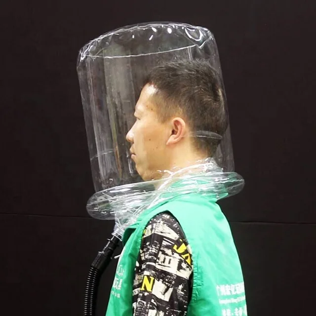 New Transparent Cover PVC Breathing Protection Helmet Cover to Prevent ...