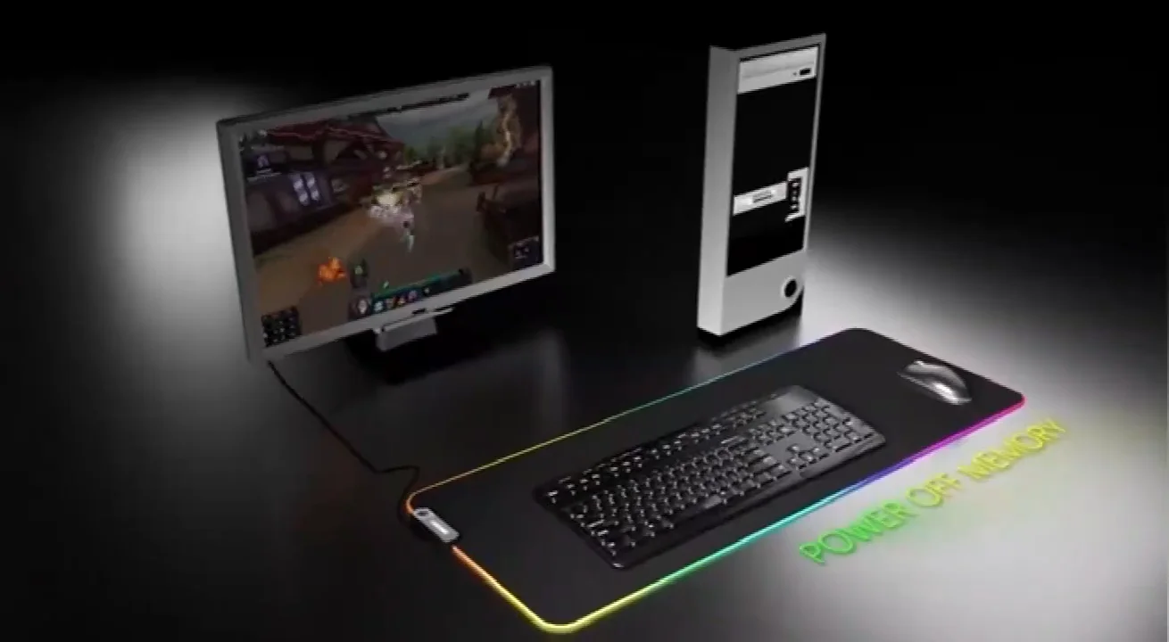 Custom Led Rgb Gaming Desk Mat Mouse Pad Rgb Illuminated Mouse Pads ...