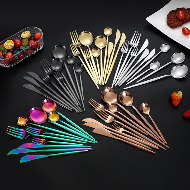 Top Sellers Nordic Stainless Steel Luxury Tableware Set