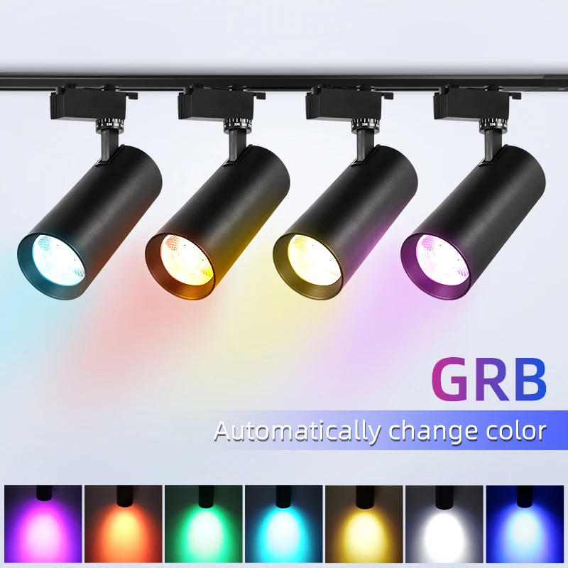 20W Adjustable RGB LED Track Light - 50000 Hours Lifespan