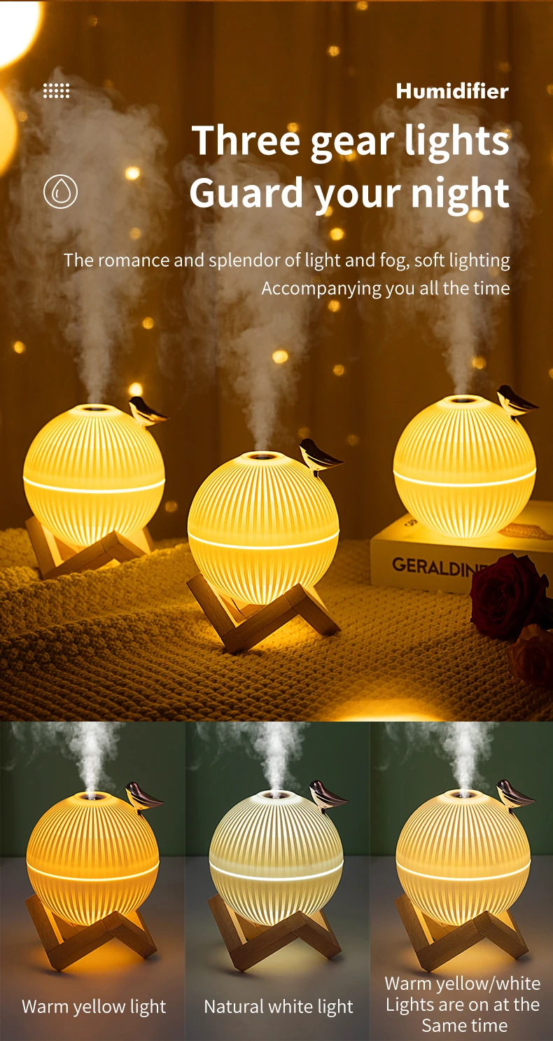 Moon Lamp Humidifier 330ml - Rechargeable & Ultrasonic