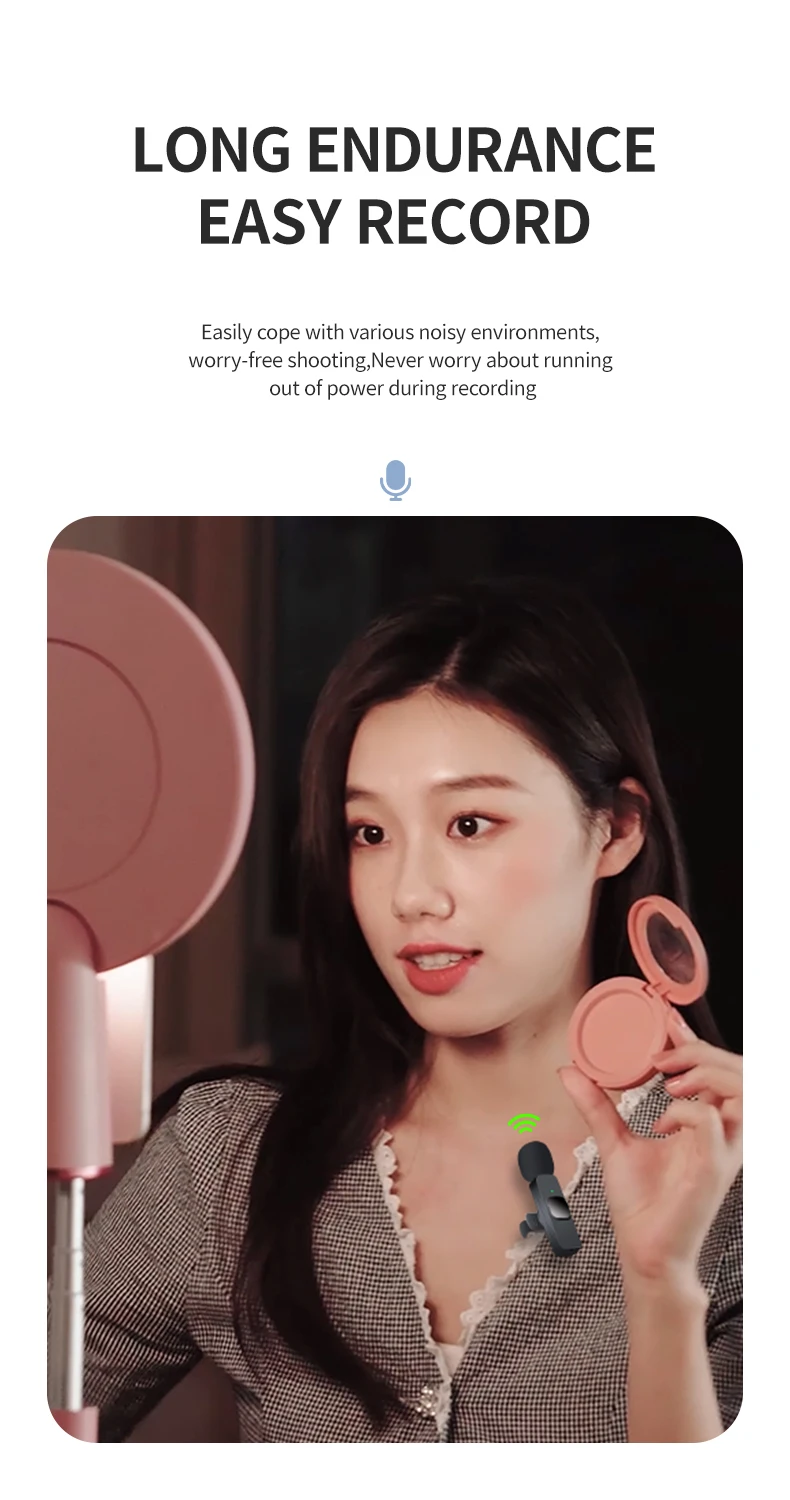 VIMAI K9 Wireless Microphone - Portable & Noise Cancelling