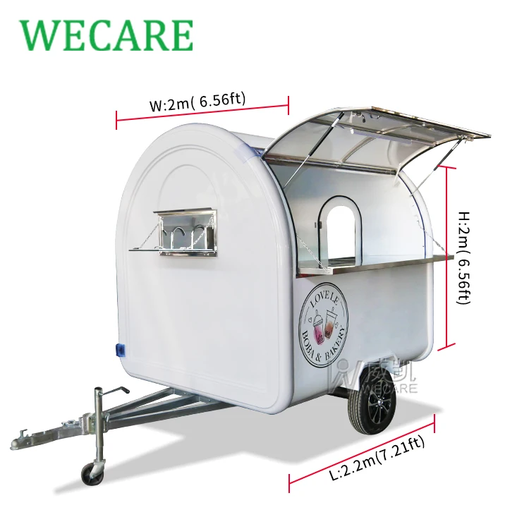 WECARE Custom Street Mini Round Food Trailer for Sale