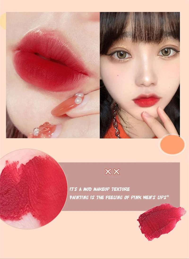 Mushroom Mousse Matte Canned Lip Mud Velvet Lipstick Wholesale Long ...