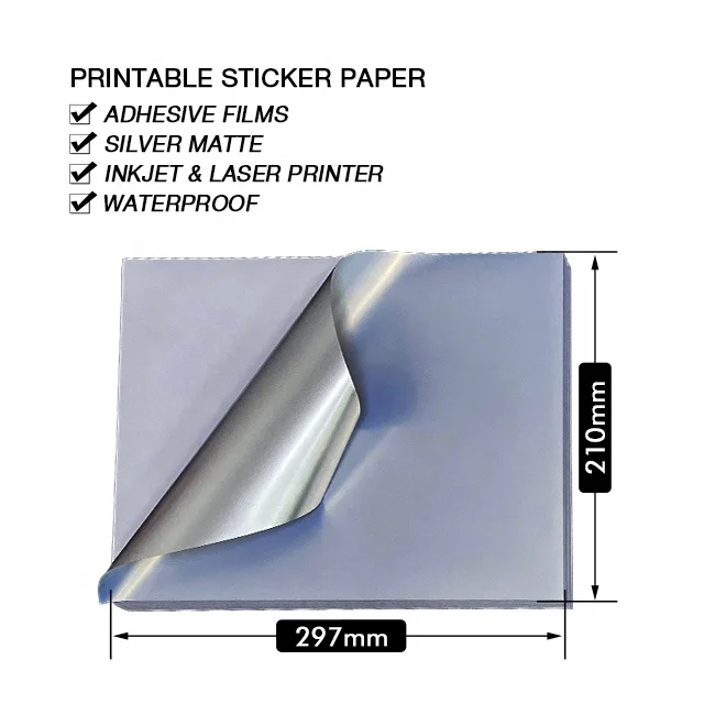 Inkjet Compatible Sticker Paper 10 Sheets A4 Printable Vinyl Sticker ...