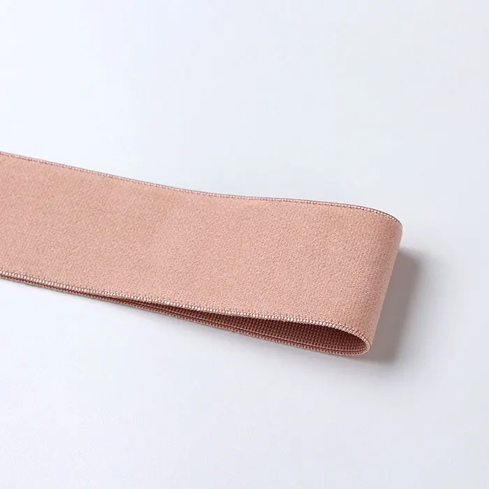 25mm Soft Single Sides Plush Nylon Spandex Elastic Webbing