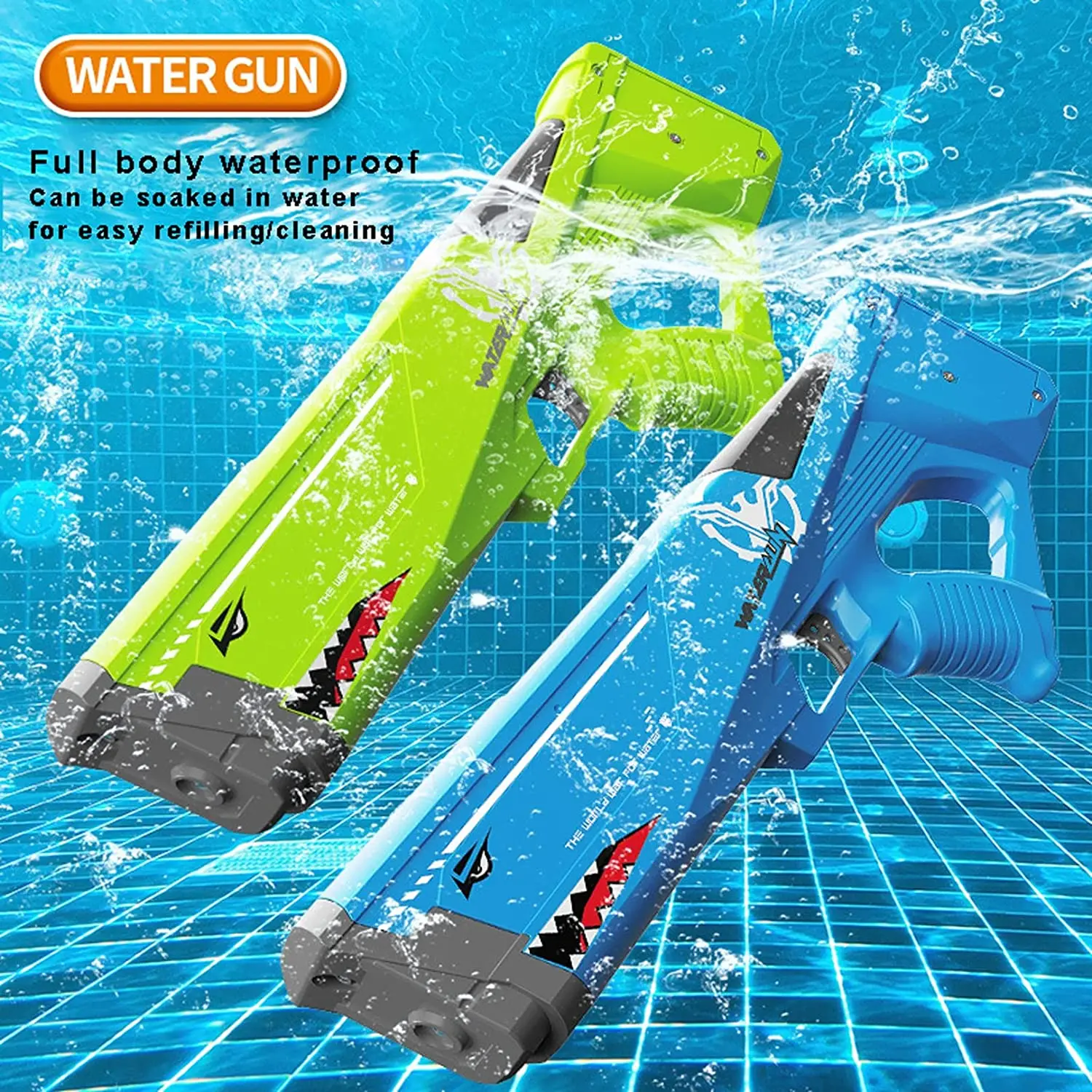 Customized Shark Electric Water Spray Gun Long-distance Water Gun ...