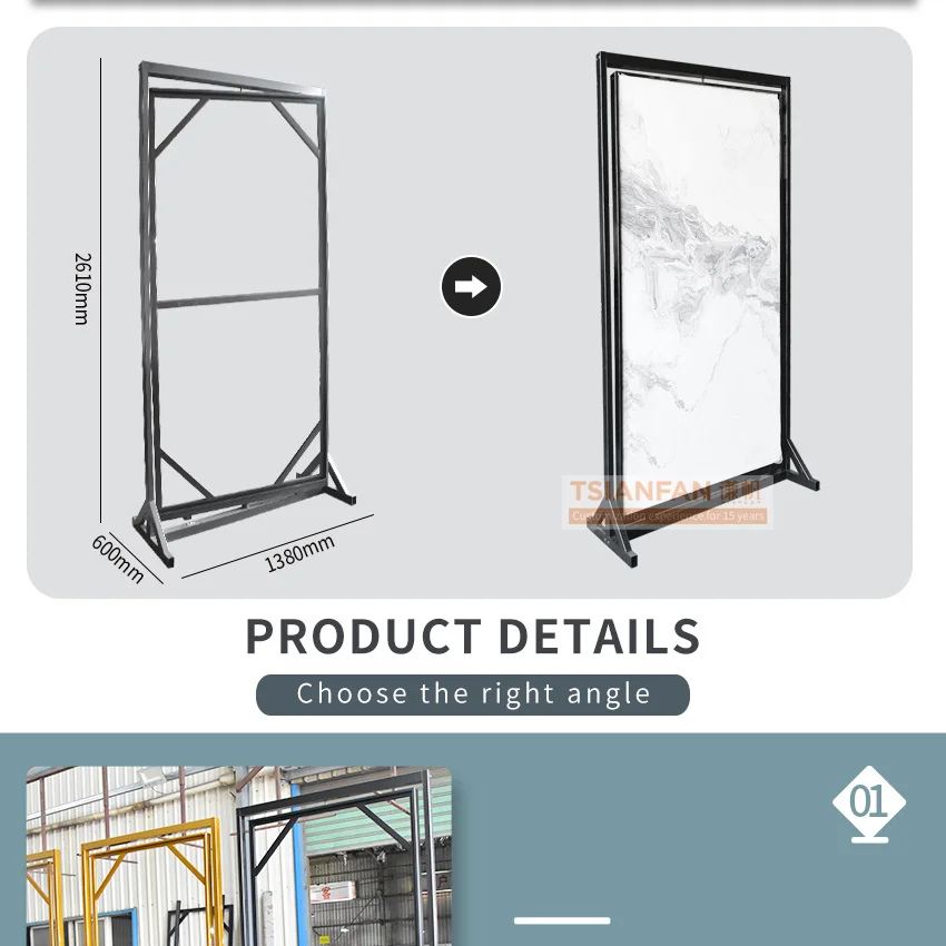 Large Floor Stand Granite Shelf Marble Sample Slab Rotating Quartz ...