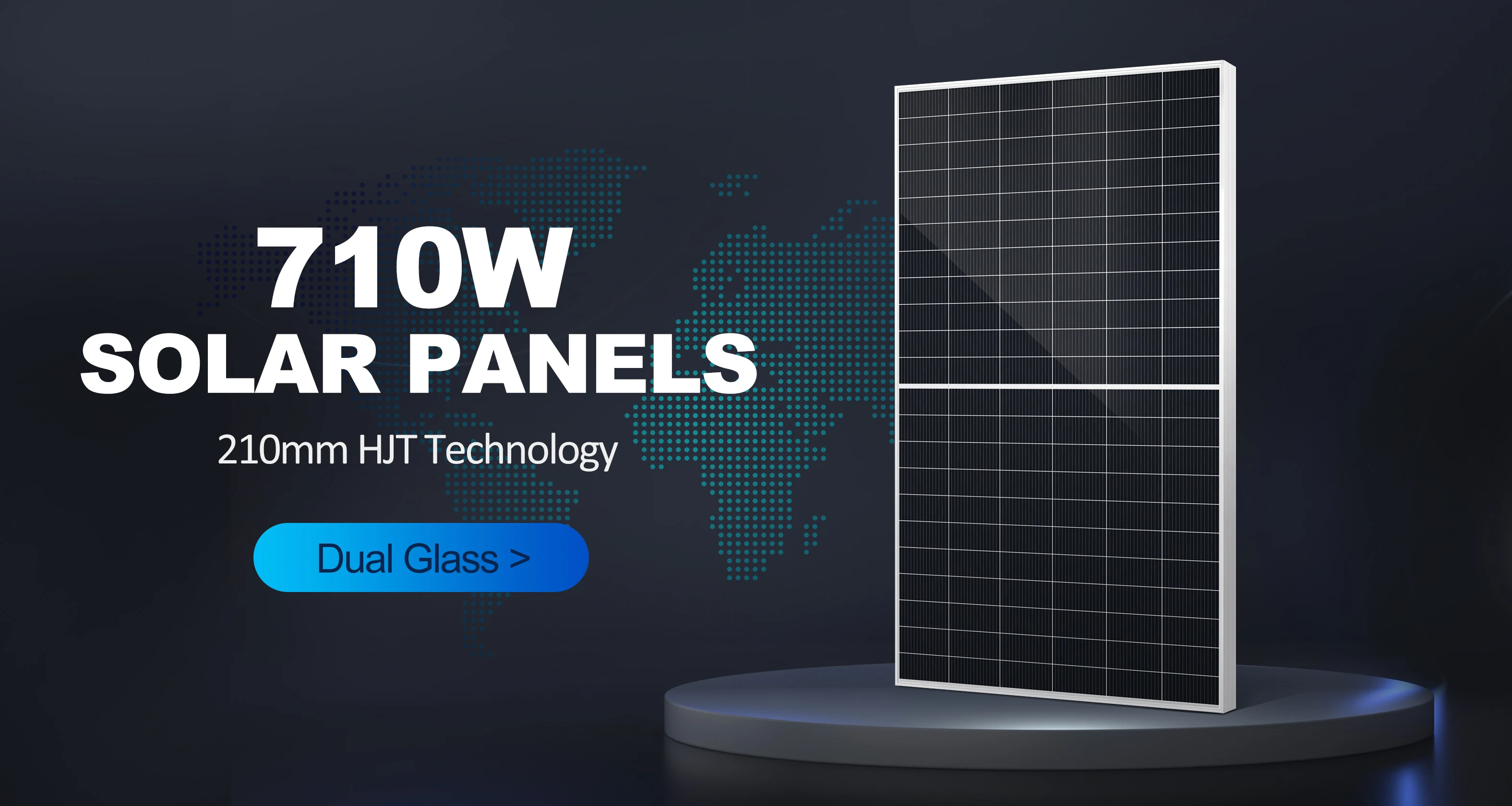 Bifacial Double Glass Solar Photovoltaic Panel Hjt 700w 710w N-type Solar 132cells Solar Pv ...