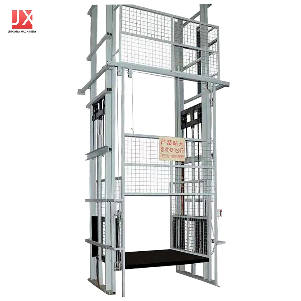 1ton Freight Elevator For Loading Basement Hydraulic Goods Lift ...