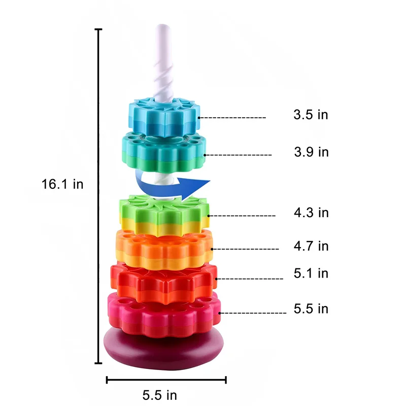 Spinning Toy,Rainbow Spinning Wheel Toy Strong Abs Plastic Premium ...