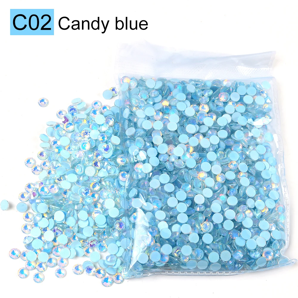 Neon Colors Flat Back Glass Rhinestones Non Hotfix Noctilucent ...