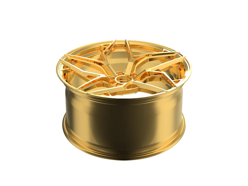 Five Spokes Gold Color Monoblock Forged Wheel Car Wheel Rims 20x8.5 ...