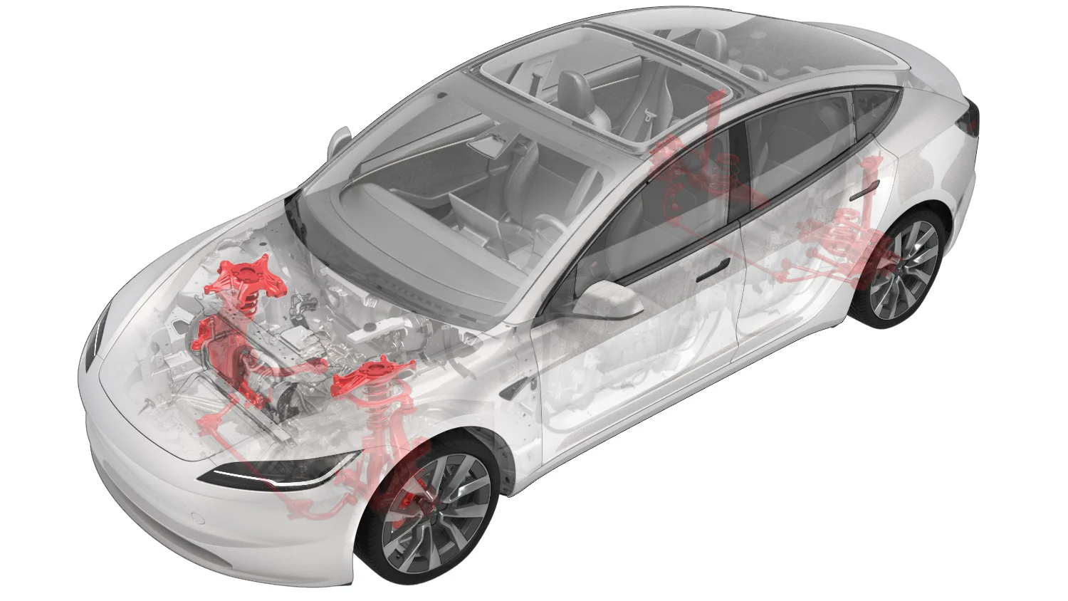 BAINEL Front Left Knuckle for TESLA MODEL 3 Highland 2023-