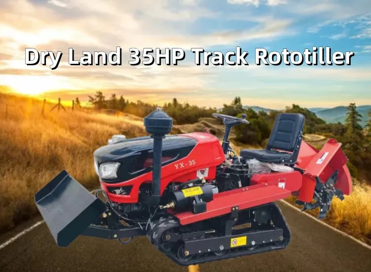 Small Ride Crawler Rototiller 35hp Diesel Electric Start Farm ...