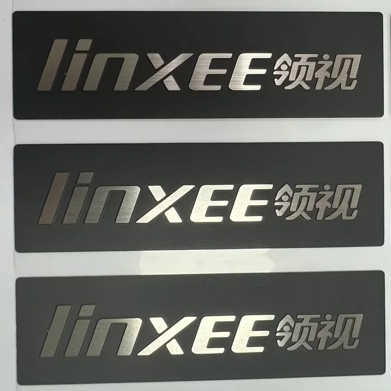 Custom Brushed Stainless Steel Etching logo Label Electroplated Metal ...