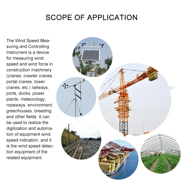 Tower Cranes Anemometer IOT Weather Station Wireless Wind Cup Alarm ...