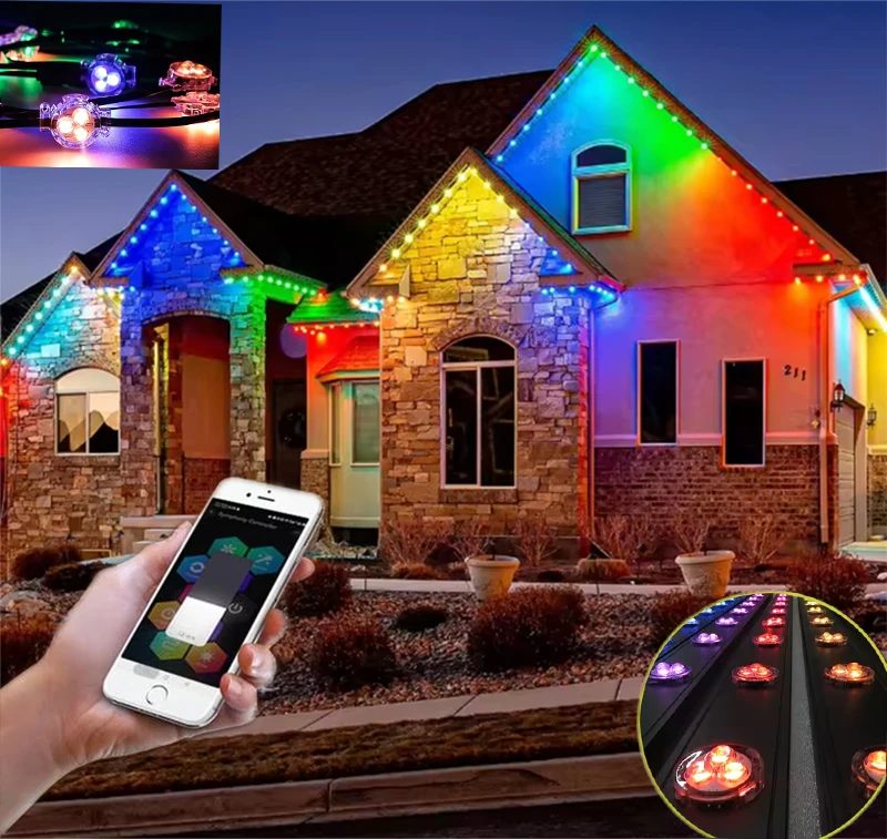 Addressable 30mm Point Lights DC12V RGBW Pixel RGBIC LED