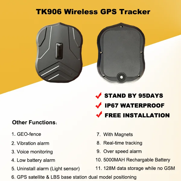 5000 Mah Battery Powered 4g+2g Long Time Standby Wireless Vehicle Gps ...