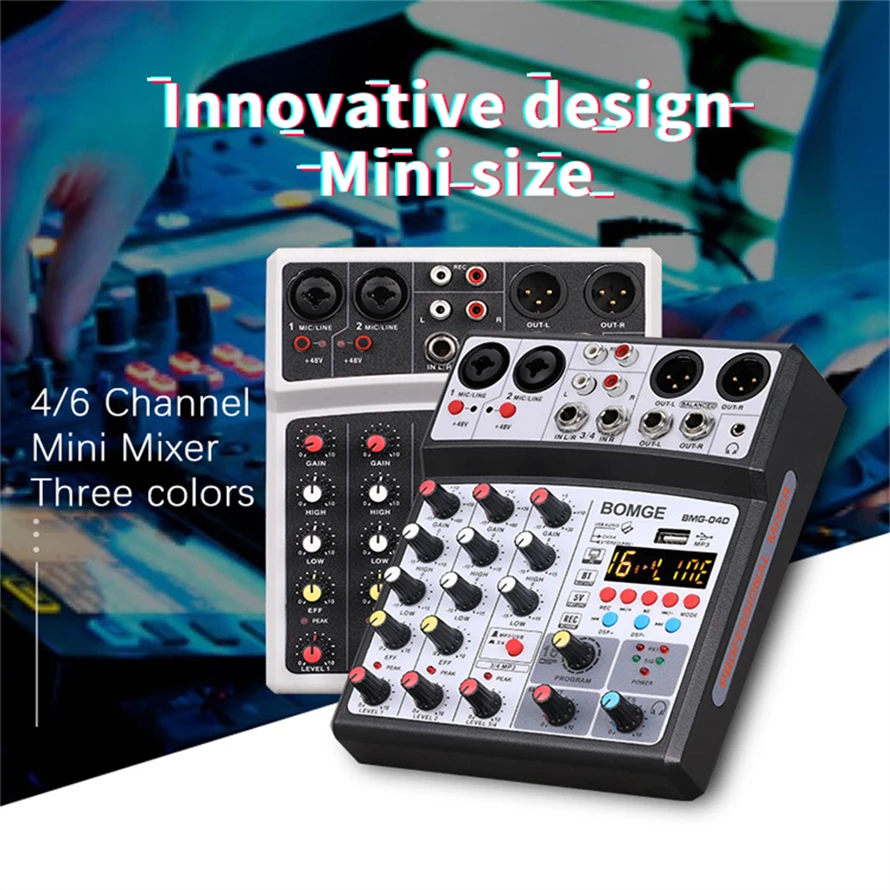 Bmg 04d Bt 4 Channels Mini Alto Mixer Audio Oem For Live Streaming,Home ...