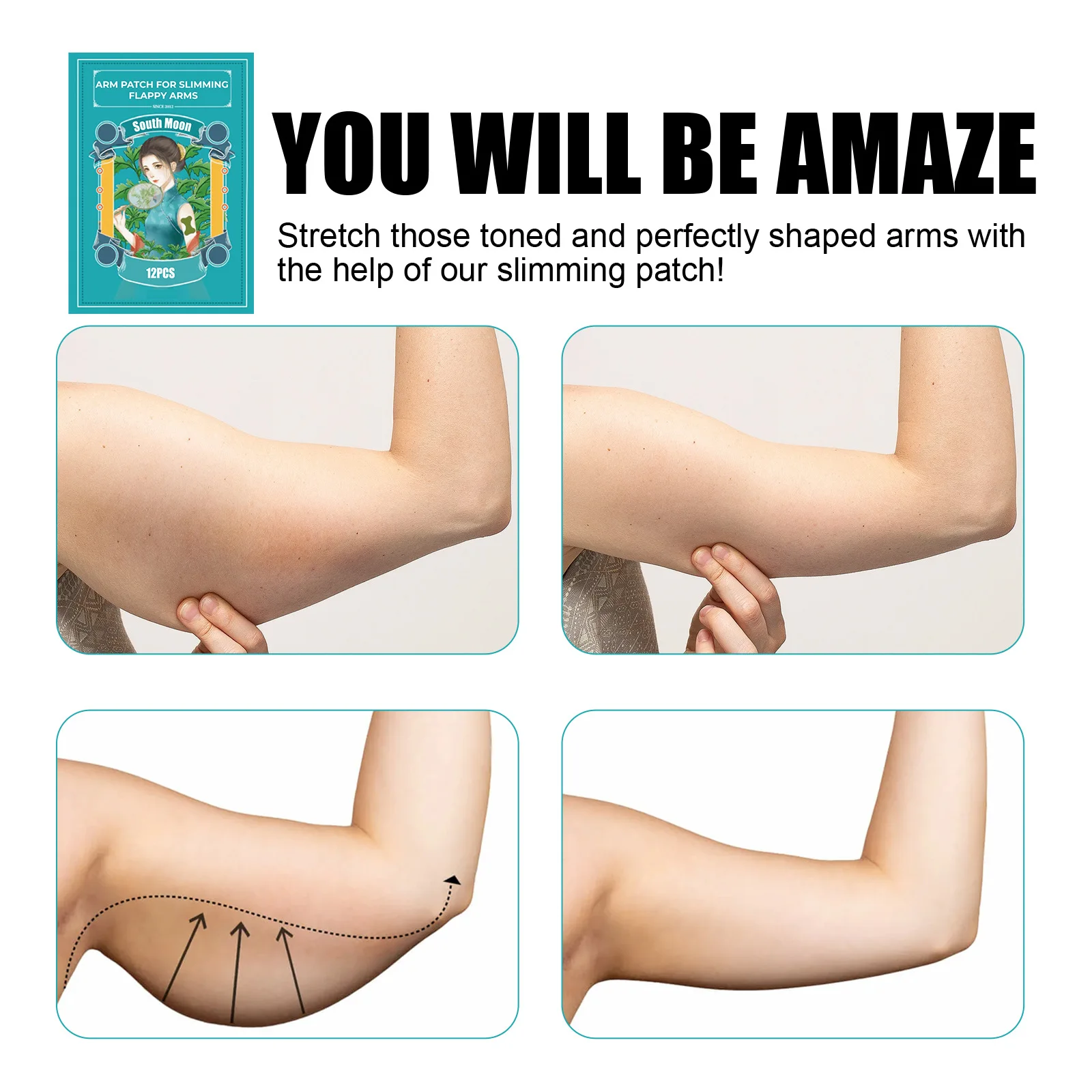 Jaysuing Mugwort Moxibustion Wormwood Arm Liposuction Slim Stickers Patches On The Arm For Fat ...