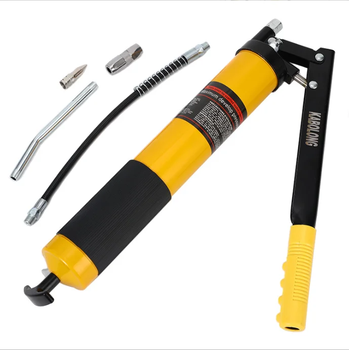 Durable Hand Grease Gun - 600cc Zinc Alloy Manual Pump, 2500-7000 PSI ...