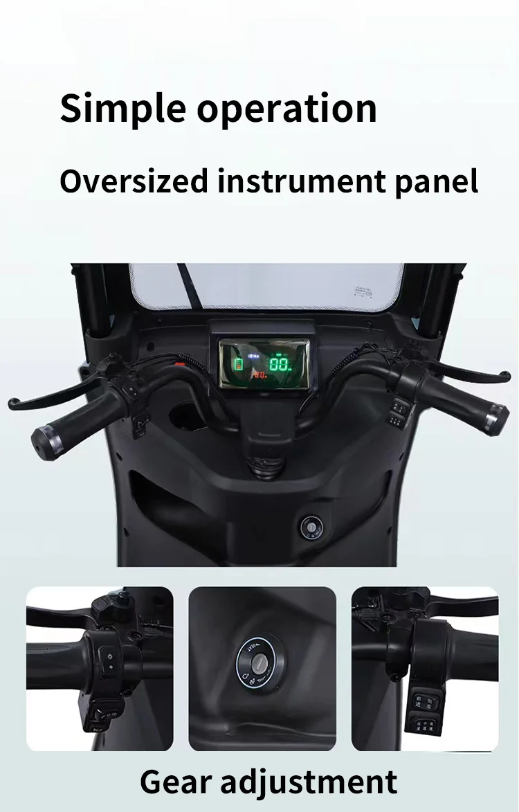 Heavy Duty Rickshaw Electric Tricycle With Canopy For Adult With Solar ...