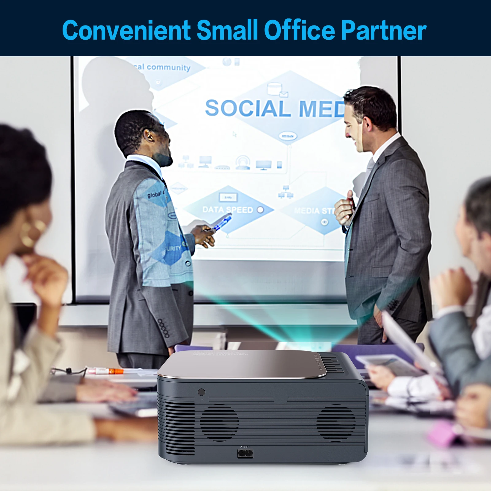 Projector 1080P HD M8 Smart LCD Cinema Projector Android 9