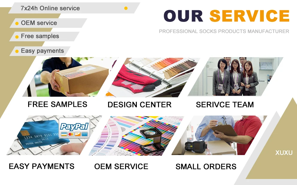 Free Mock-up & Samples for Custom Logo Socks by XUXU