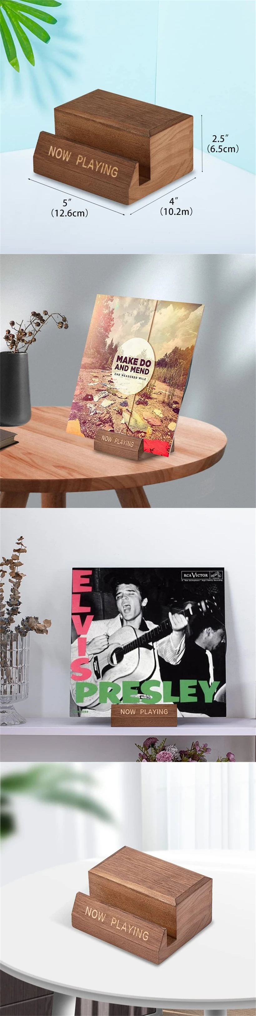 Tabletop Now Playing Album Cover Holder Single CD Stand LP Display ...