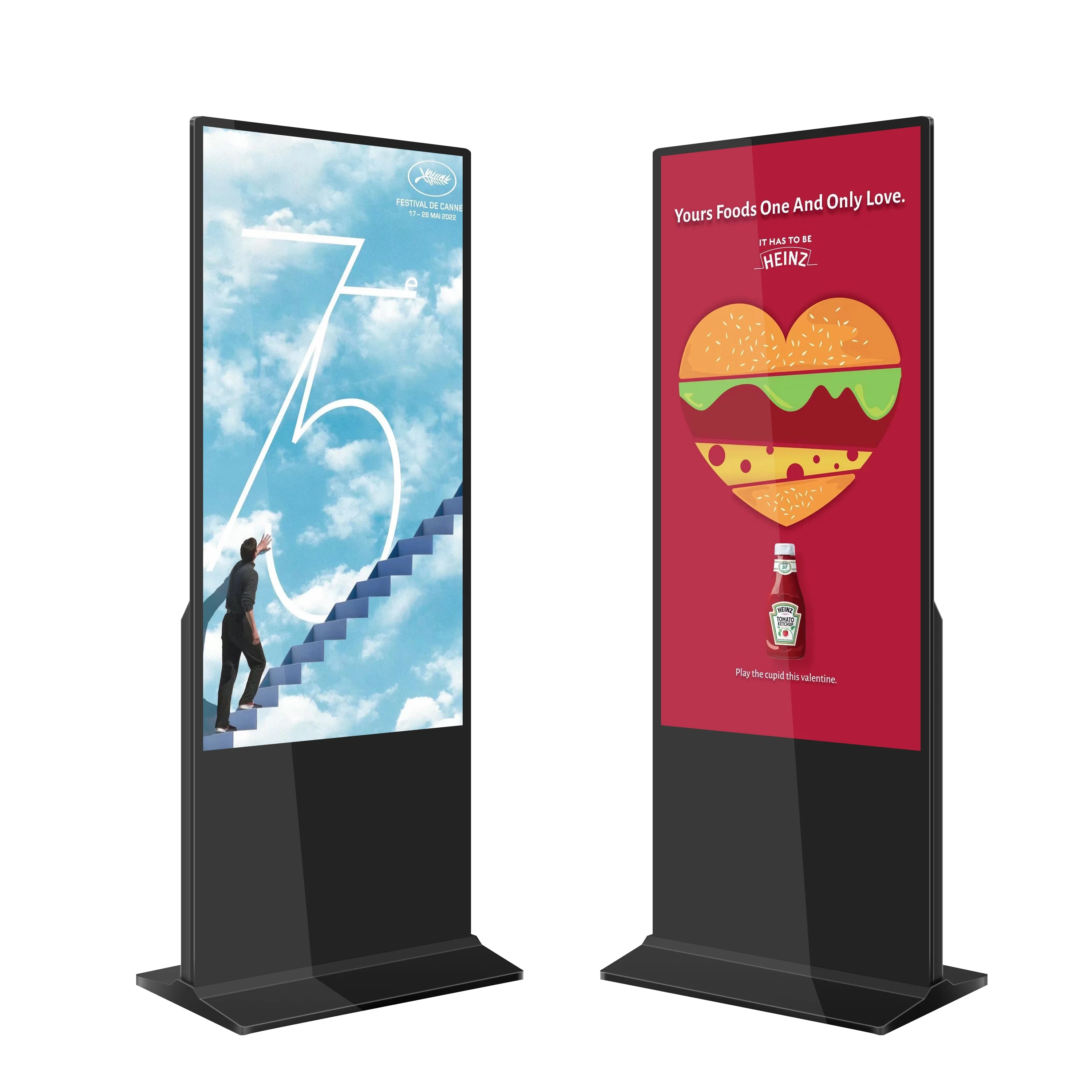 Vertical 55 inch infrared screen indoor advertising kiosk digital ...