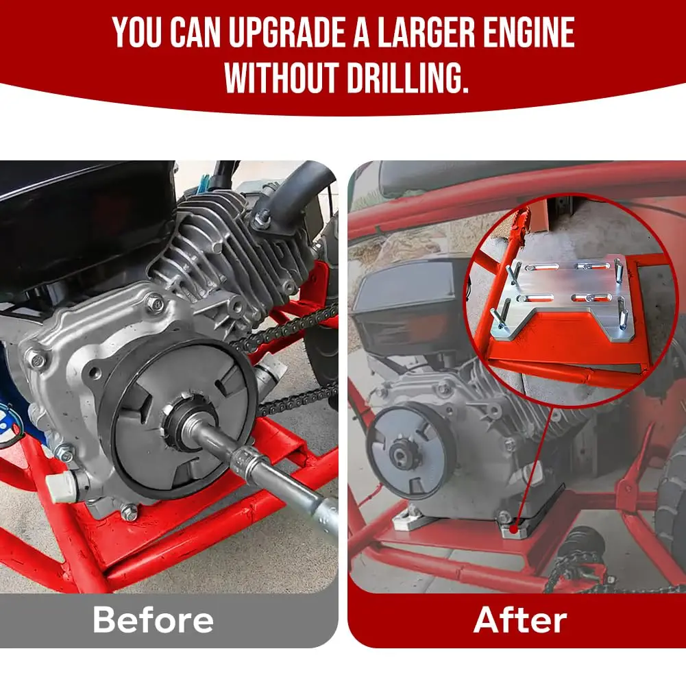 HIAORS Billet Aluminum Adjustable Motor Engine Mount Plate for Predator ...